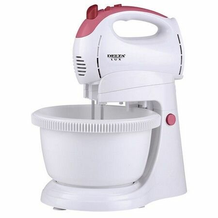 Миксер DELTA LUX DL-5071C белый с розовым