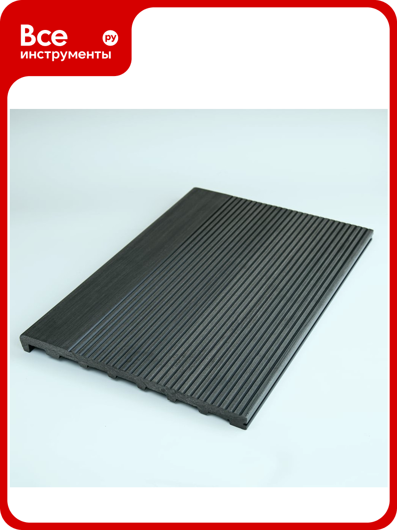 Ступень полнотелая Экодекинг Техно 4 м, цвет Графит 4687202321506