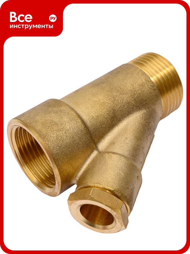 Тройник «косой» IQWATT 1’ дюйм с вводом 1/2’ под 45º и герметичным фитингом для монтажа греющего кабеля внутри трубопровода iq fitting sl 1’ 15064