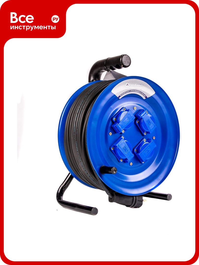 Силовой удлинитель на катушке атлант КГ 3x2.5 20 м IP44 40016, 20 м