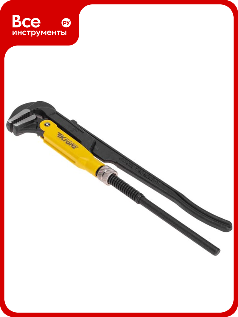 Ключ KRANZ трубный рычажный № 1, 300 мм, литой KR-12-5902