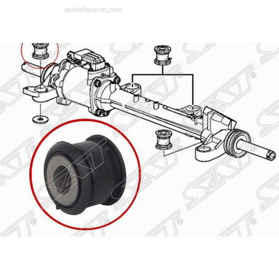 SAT ST53685TL0G11B Сайлентблок рулевой рейки Honda Accord 08-13 / Acura TSX 08-14