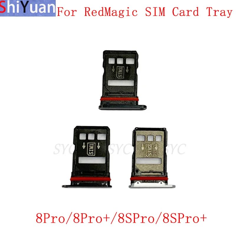 Лоток для SIM-карты, слот для SIM-карты для ZTE Nubia RedMagic 8 Pro 8S Pro, держатель для карт MicroSD, запасные части 8Pro Black