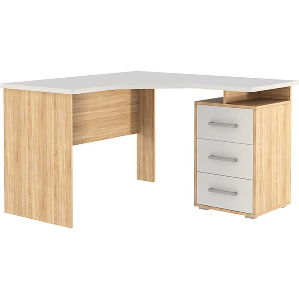 Стол компьютерный Лайт-2 1200 угловой дуб сонома/белый SKL2.2N02.1623