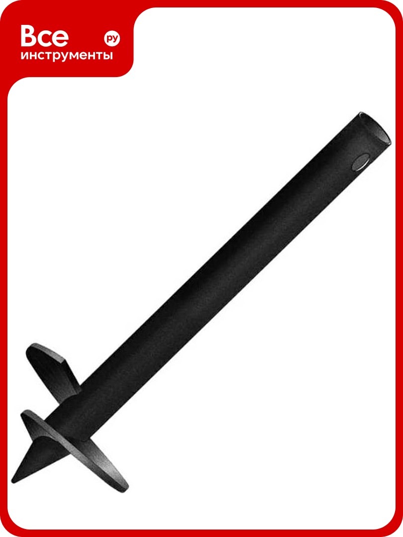 Винтовая свая Русская Свая d76x3 мм, h2000 мм, антикоррозийное покрытие, цвет черный SV-76-2000