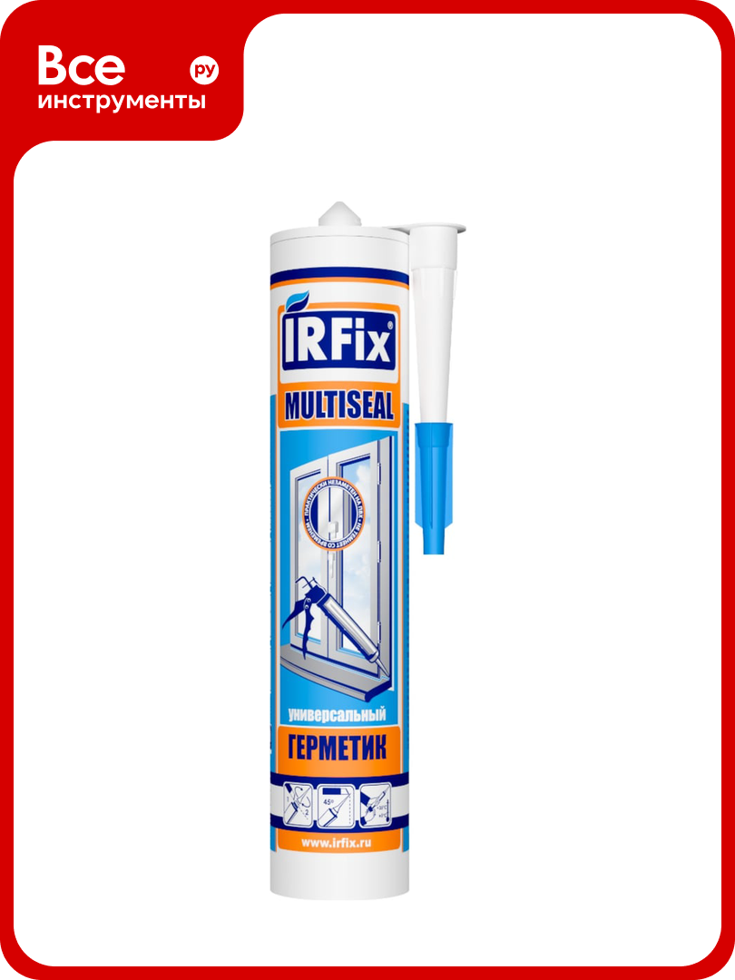 Силиконизированный синтетический герметик универсальный белый IRFIX MULTISEAL 310мл 20016