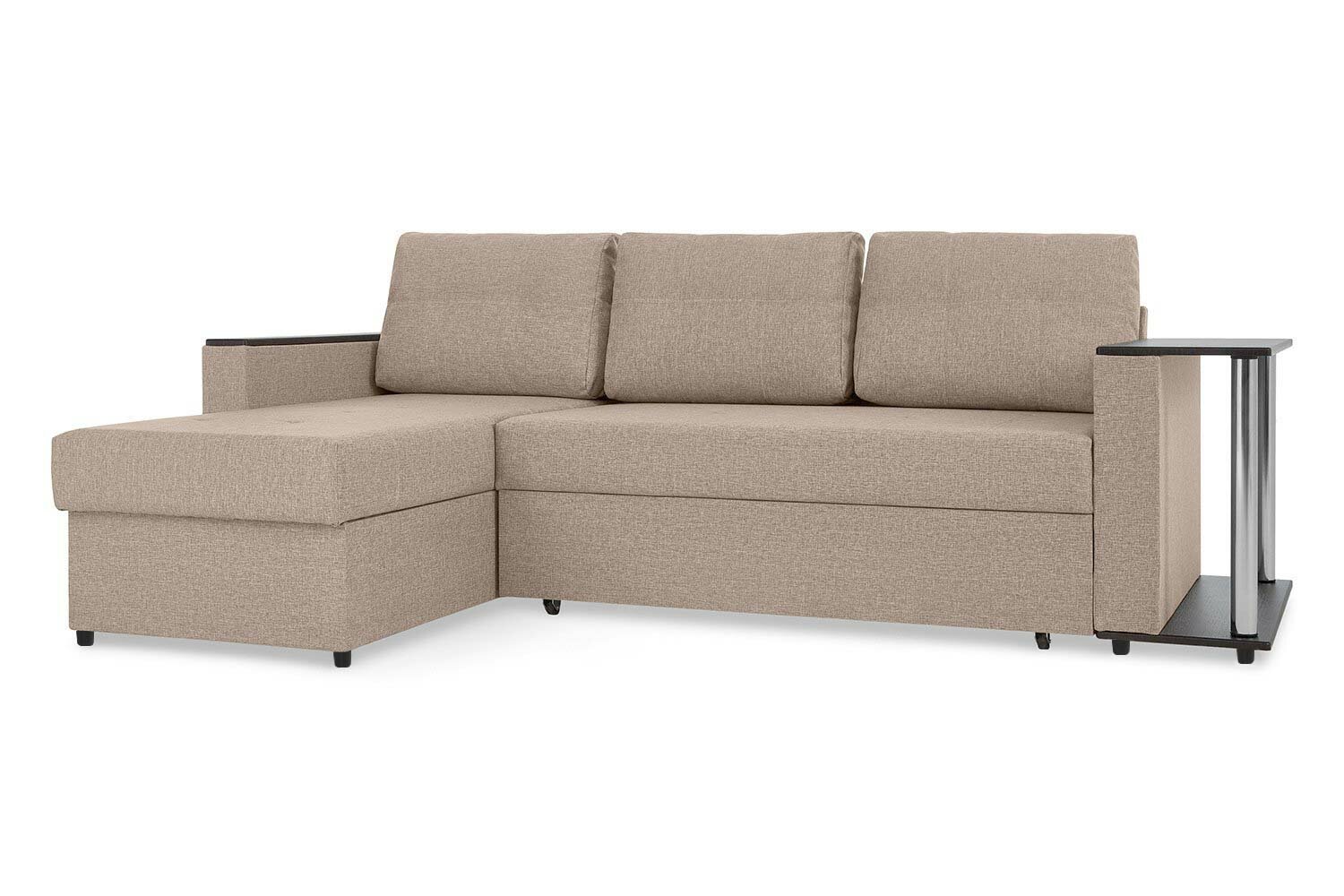 Угловой диван-кровать Hoff Атланта, 241х90,5х155 см, универсальный угол, бежевый