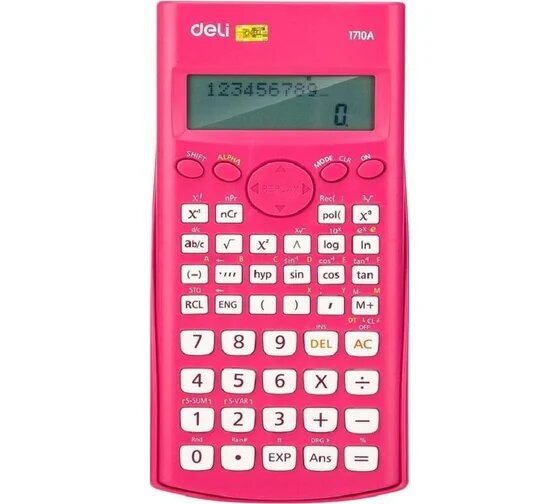 Научный калькулятор DELI e1710ared красный 10+2-разрядный 240 функций 88x23x165 мм 1754771