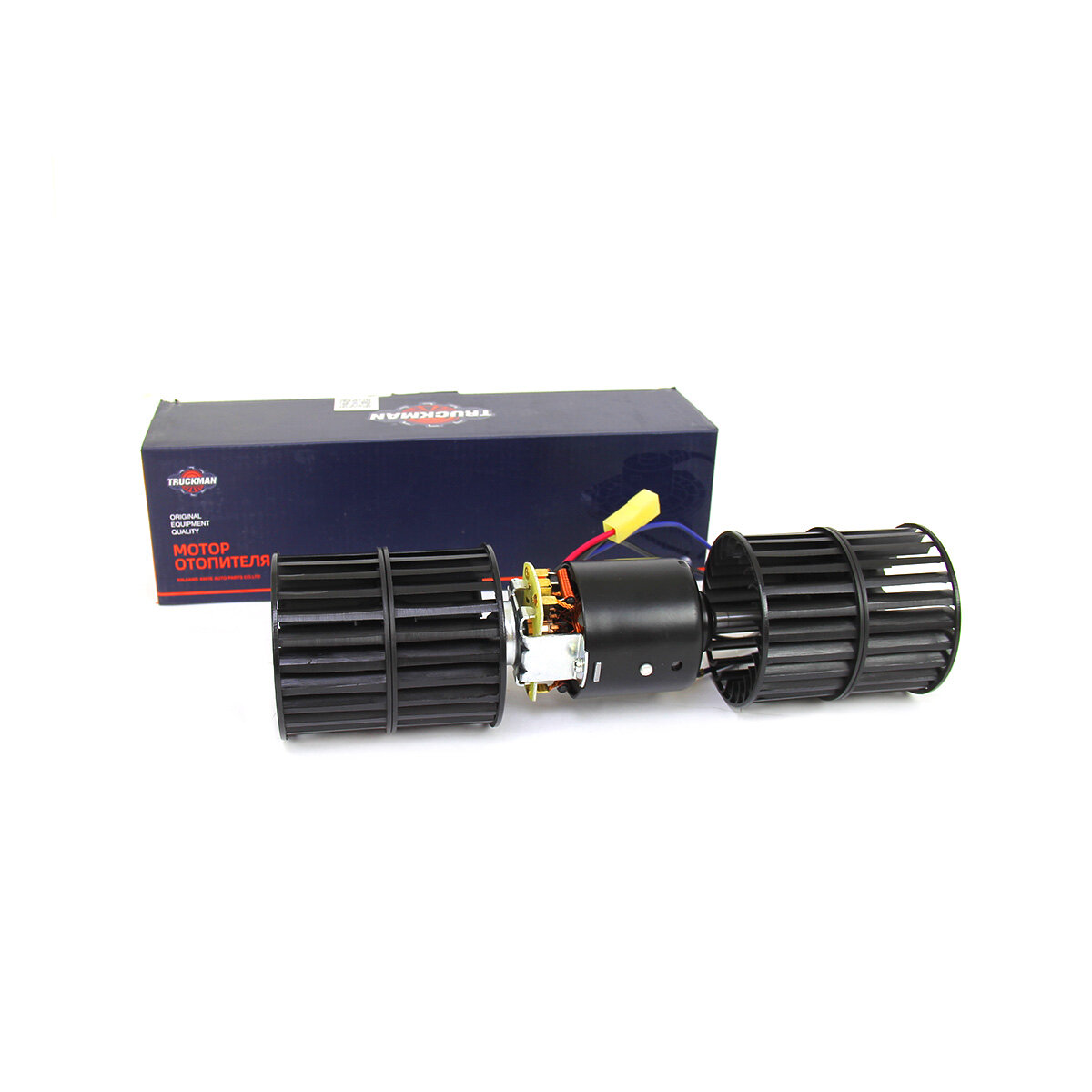 Электродвигатель отопителя ОСА 9000.12 (12В/90Вт) в сб. с 2-мя крыльчатками