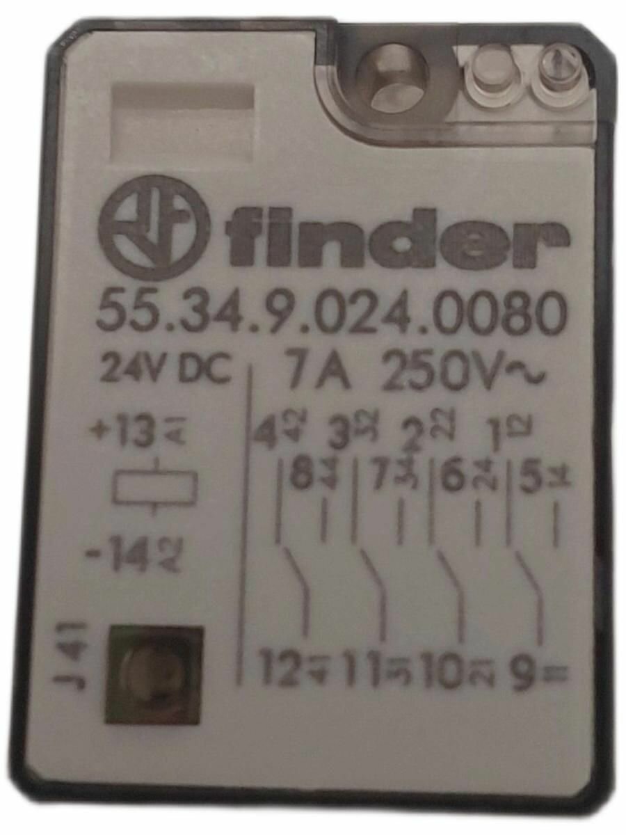 55.34.9.024.0080 553490240080 Промежуточное реле; 4 перекидных контакта 7А ( 24В DC)
