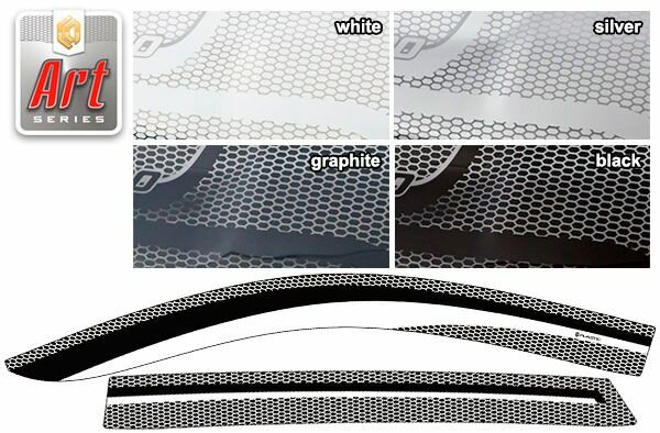 Ветровики дверей Chevrolet Lanos 2005-2009 T100 Серия Art белая