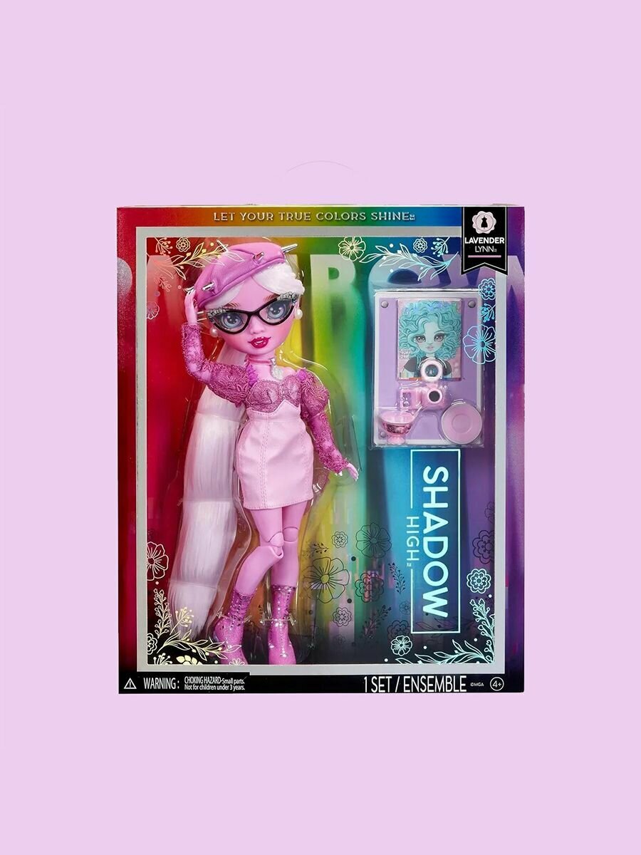 Кукла шарнирная Лавендер Линн Набор с аксессуарами Рейнбоу Хай / Rainbow SHADOW HIGH Lavender Lynn