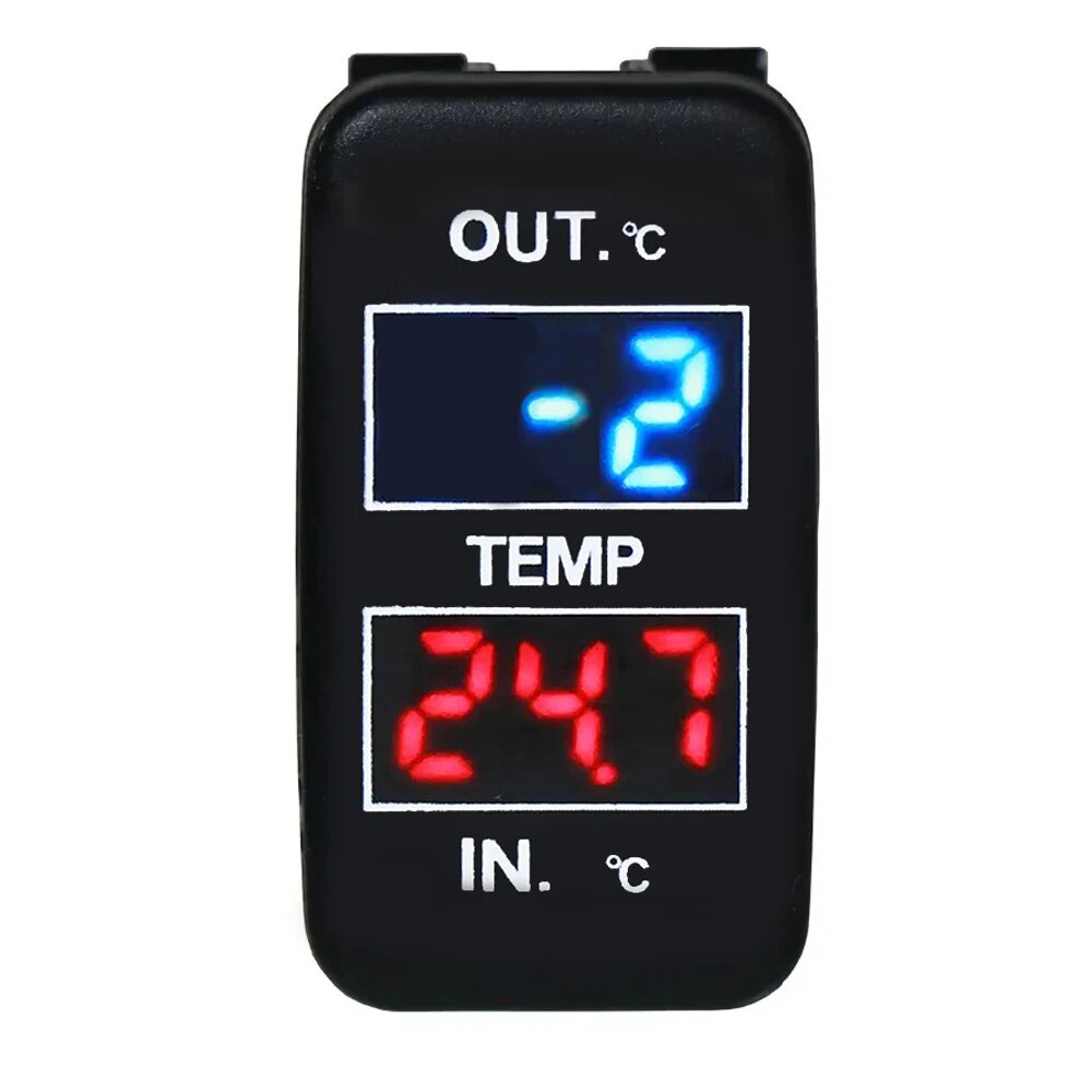 Автомобильный термометр, внутренний/внешний дисплей температуры, двойной датчик Celsius display