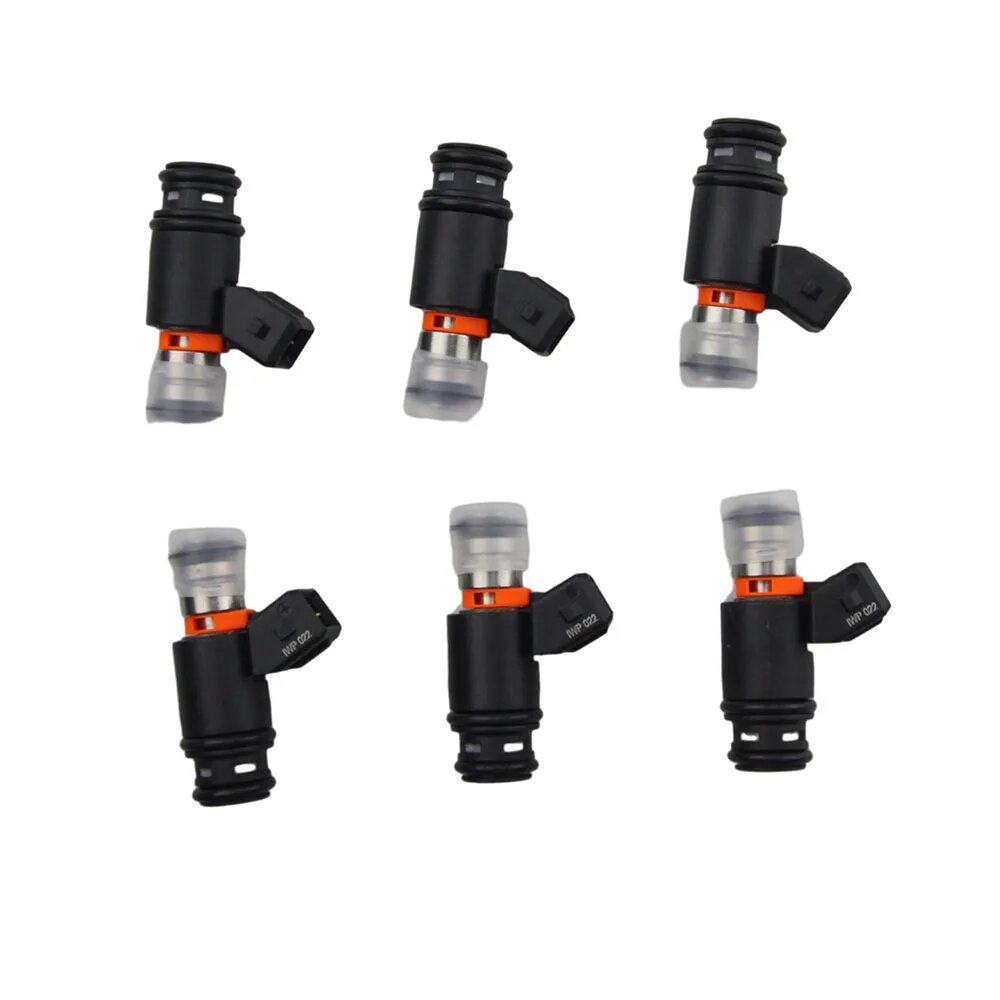 6 шт. топливная форсунка для Volkswagen EuroVan 1997-2003 Golf 1999-2002 Jetta 1999-2002 V6-2.8L 021906031D 021906031B