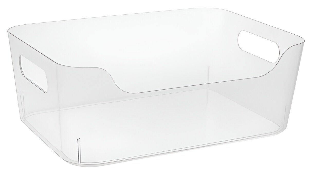 Корзина универсальная Econova Scandi, 240 x 170 x 90 мм, 3,1 л, прозрачная