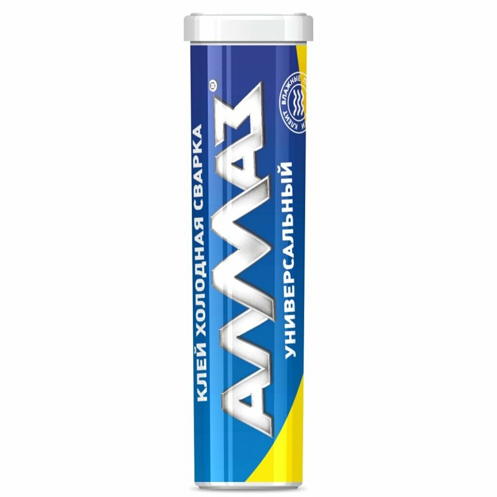 Холодная сварка универсальная Алмаз AZ-0035, 58 г, в тубе для металла, пластика, ремонта