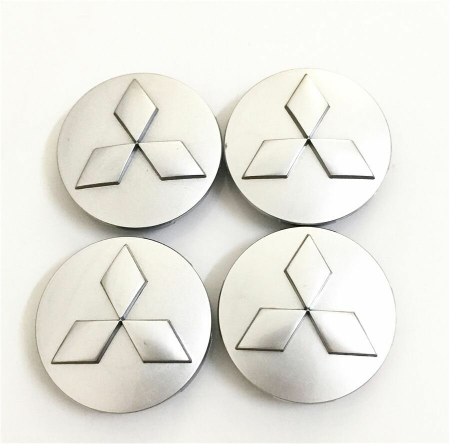 Колпачки заглушки на литые диски Митсубиси/Mitsubishi 60/54/10 мм, комплект 4 шт.