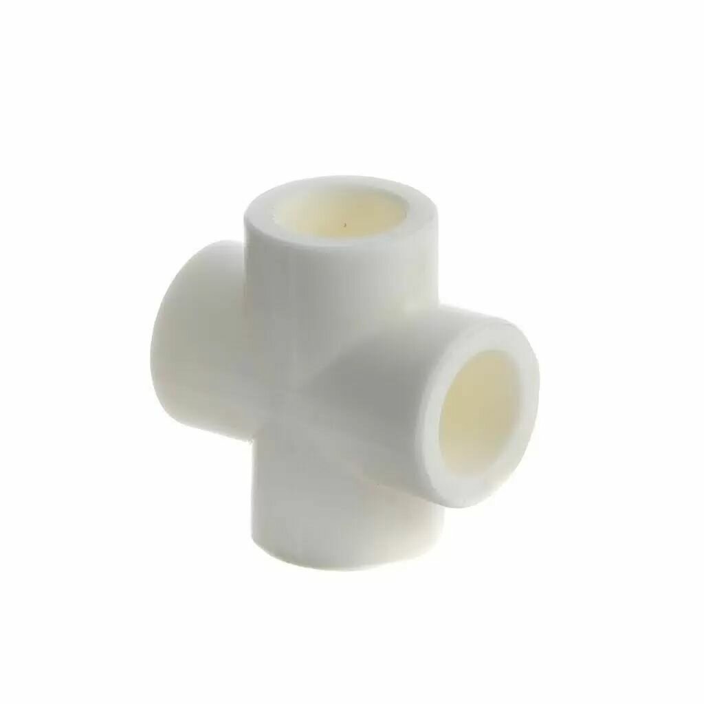 Крестовина РосТурПласт 1-плоскостная, полипропилен, диаметр 40 мм, белая