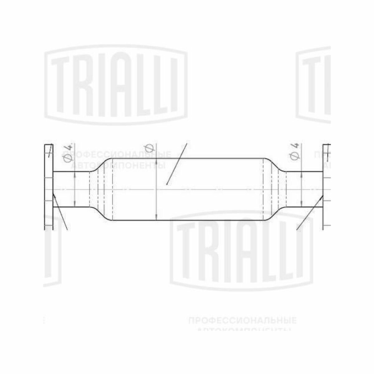 Труба Соед. Алюм. (Вставка Вместо Кат-Ра) Для А/М Chevrolet Lacetti (04-) Со Стронгером (Ecp 0513)(Trialli Ecp0513)