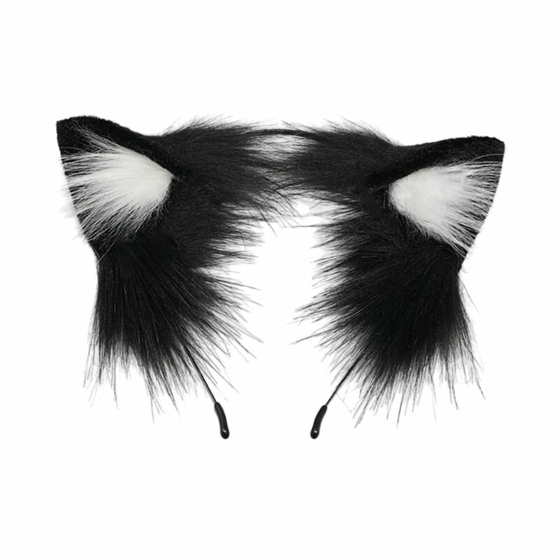 Косплей кошачьего уха и хвоста-черно-белая улитка