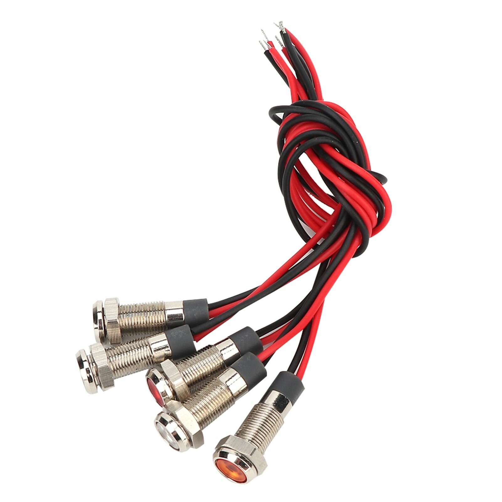 Светодиодный индикатор аварийной сигнализации IP66, водонепроницаемый, металлический, 6 мм, с проводом, 1НО, DC3 - 6 В для сигнальной панели приборной панели