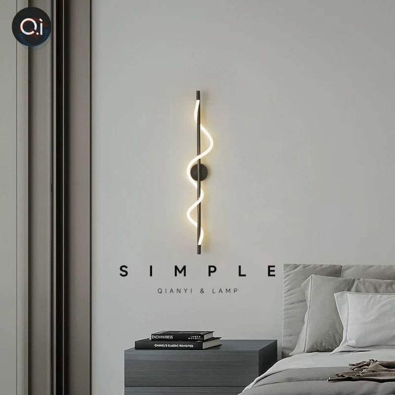 Бра LED с диммером и пультом, 3 цвета света, черное, для коридора, спальни, гостиной, кабинета