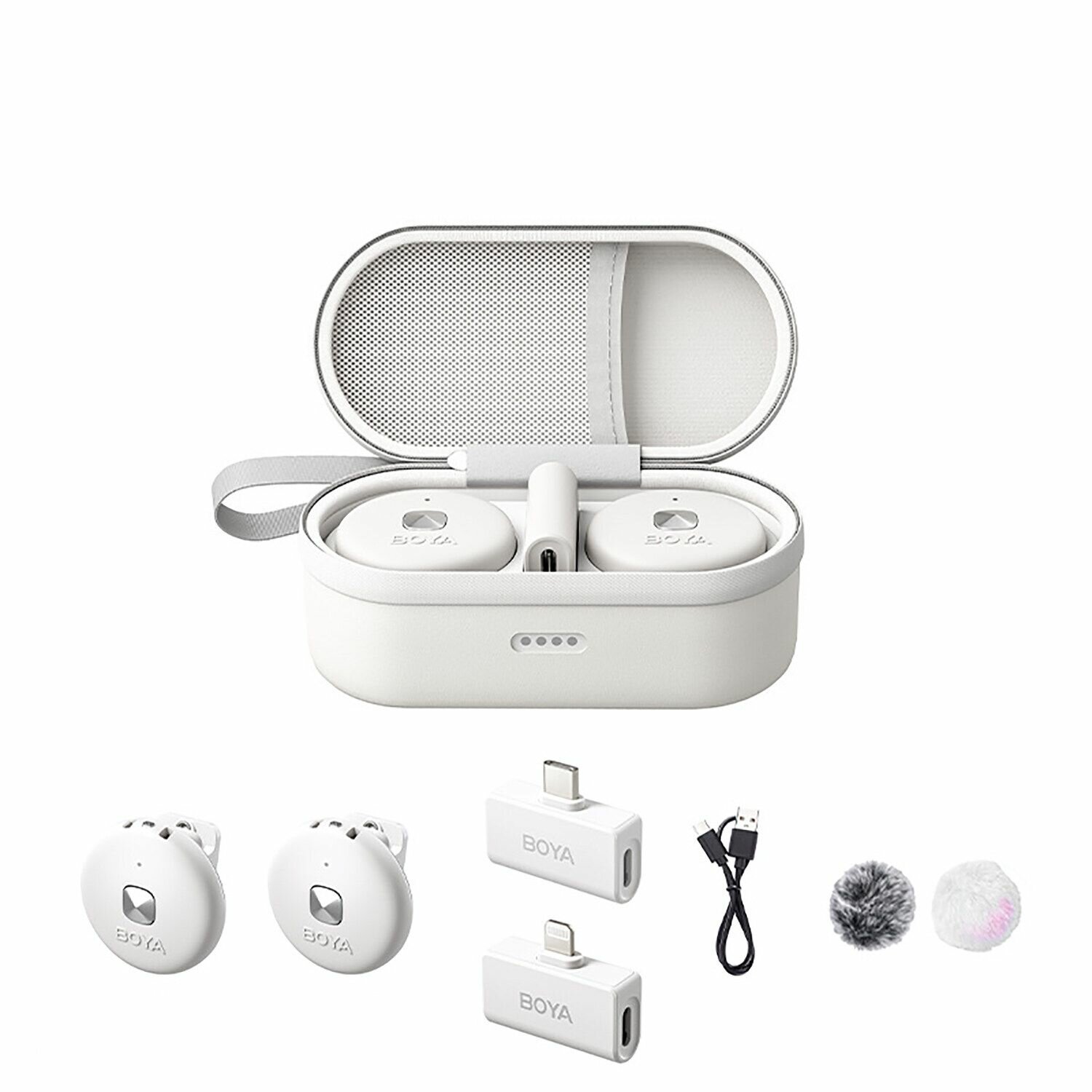 Интерфейс BOYAOmic Lightning/интерфейс Typ-c/петличный беспроводной микрофон 2-в-1
