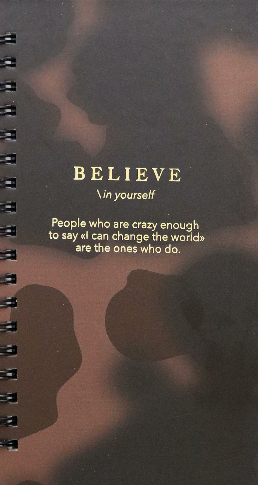 Блокнот Believe, 100 листов, клетка, пятна на коричневом