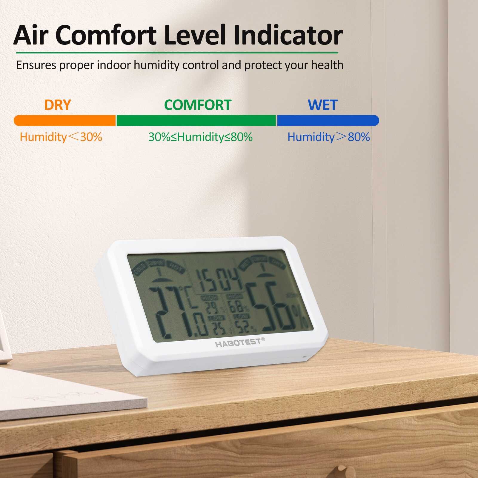 Мини-цифровой комнатный гигрометр, термометр, датчик влажности с подставкой, монитор температуры для дома, теплицы, сада, погреба, шкафа, футляра для гитары, автоматическое выключение на 12-24 часа