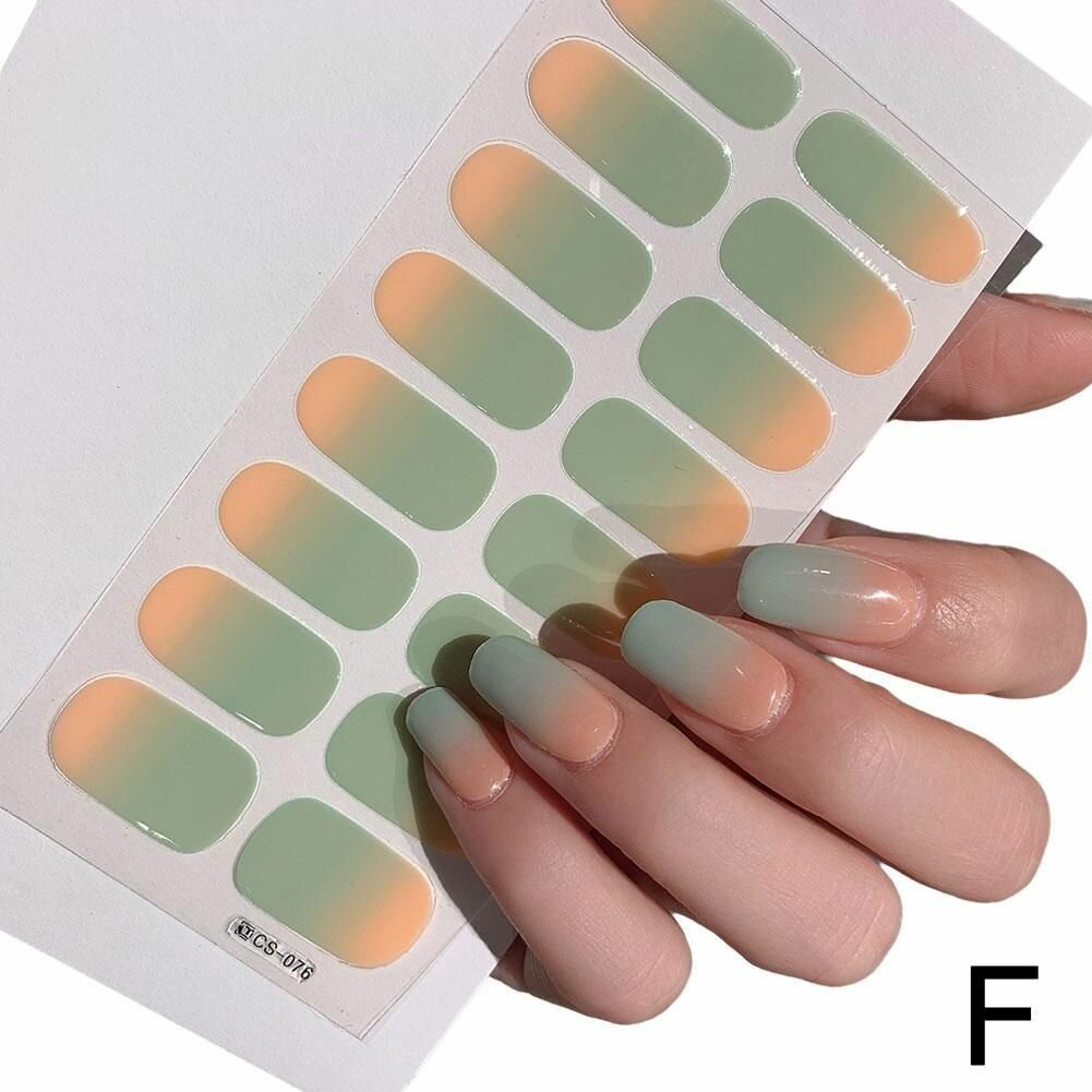 Набор накладных лаковых полосок, слайдеры для дизайна ногтей, наклейки на ногти 16 шт.