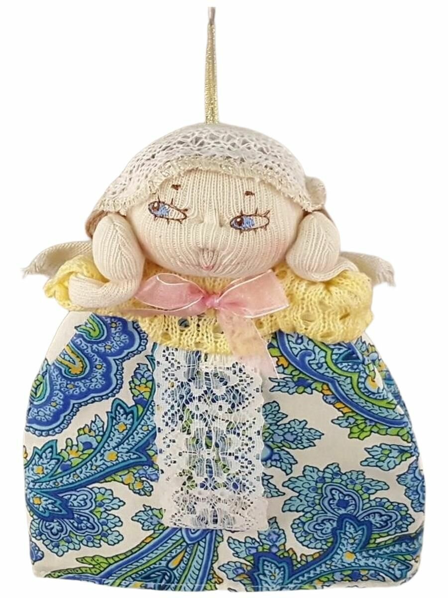 Кукла Ангел "Радость" большой (чайница), текстильная, мягконабивная, игровая, подарочная, авторская, ручной работы