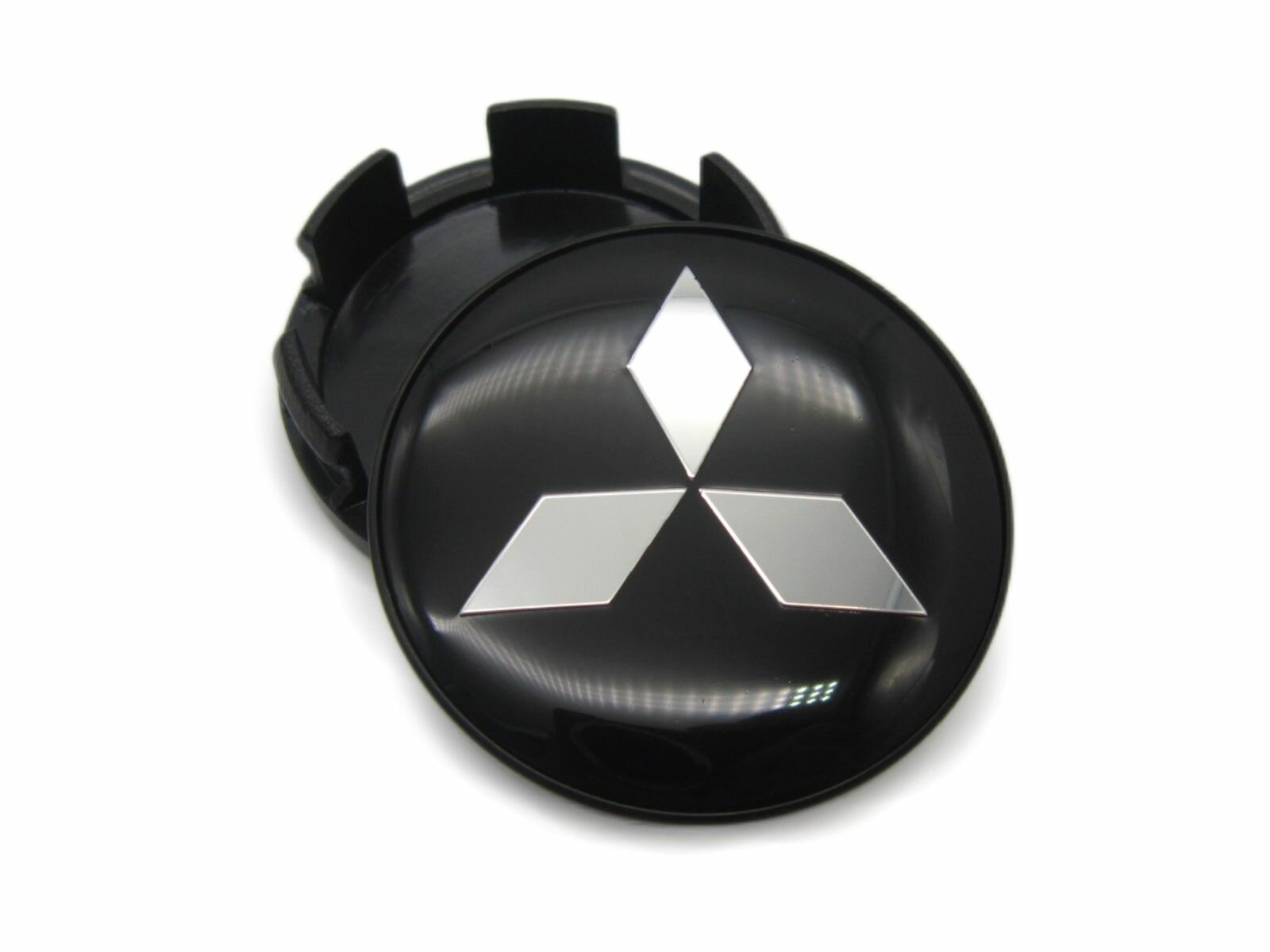 Колпачок, заглушка на литый диск СКАД Митсубиси черный, 56/51/12 мм, 1 шт.