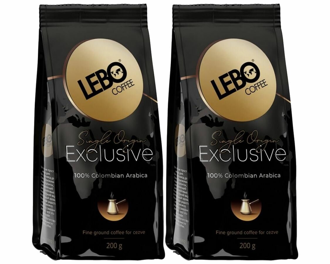 Кофе молотый для турки LEBO Exclusive, 200г х 2шт