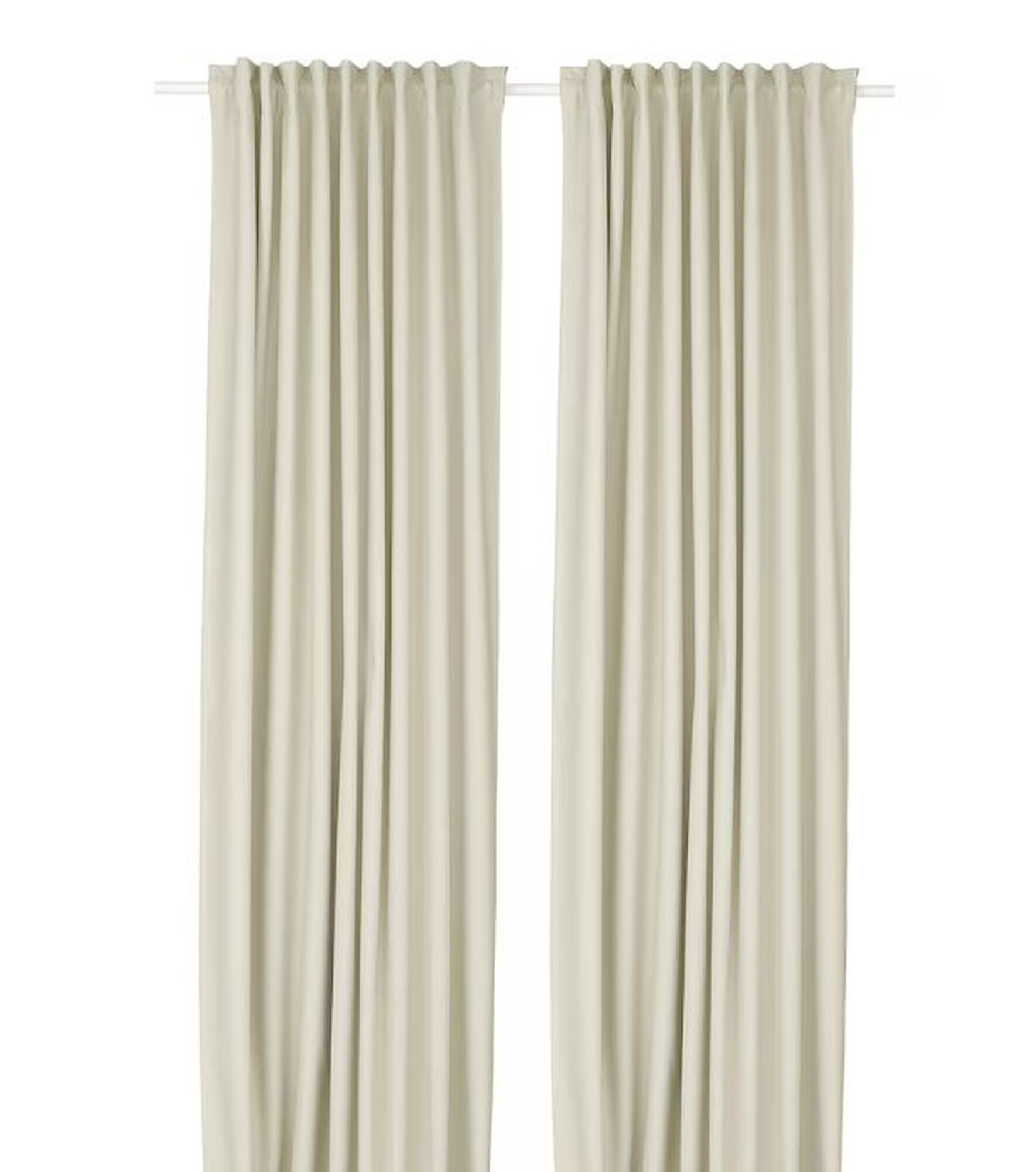 Шторы IKEA KORGMOTT, 145x300 см, бежевые, непрозрачные, с подхватом