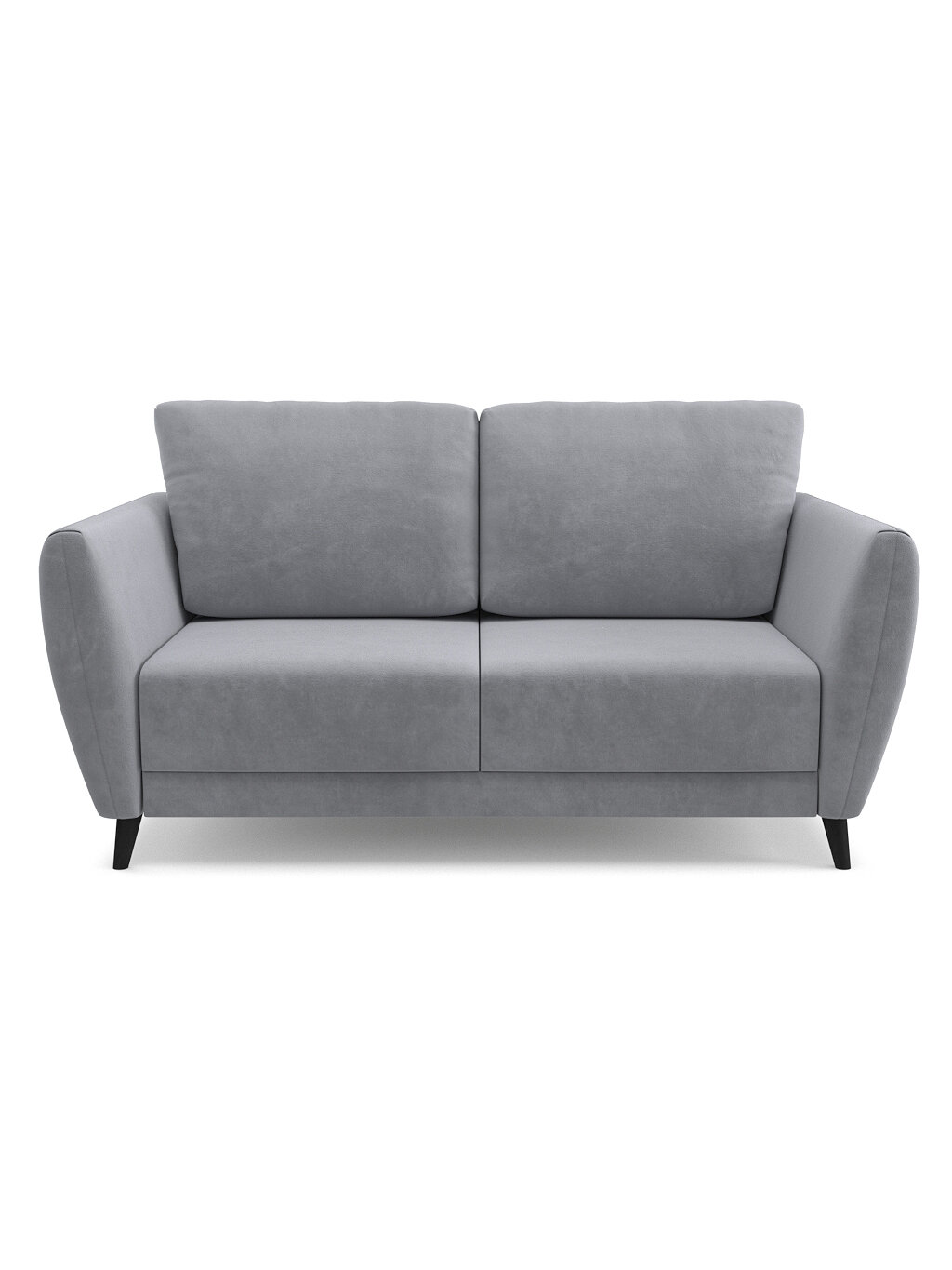 Диван-кровать раскладной PUSHE Фабьен Smart 140, велюр, серый Noel steel