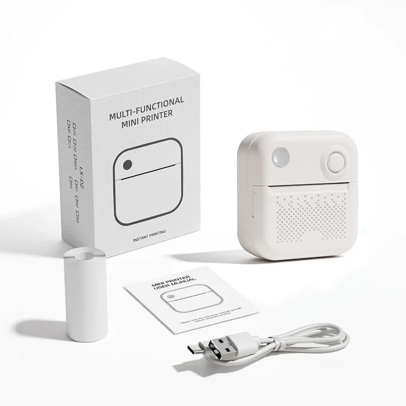 Dolewa D3 Портативный принтер Термальная бумага Наклейки Бумага Мини-принтеры Этикетки Принтер для печати ошибок Фотопечать