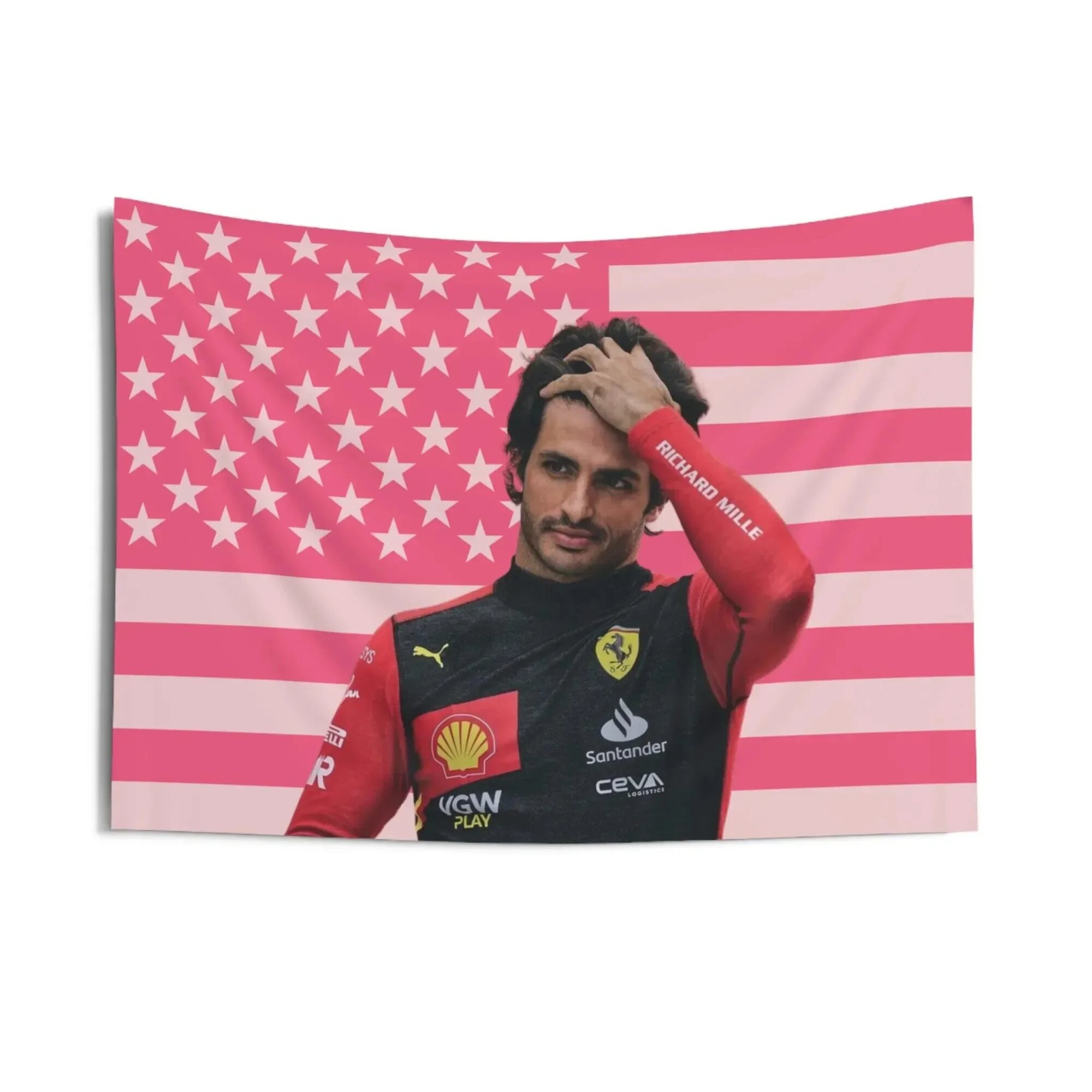 2025 Lando Norris F1 Racing Гобелен Розовый Флаг США Дизайн Спальня Общежитие Настенный Декор Автомобиль Гараж Украшения Баннер Флаги Парикмахерская