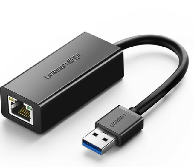 Адаптер UGreen CR111 (20256) USB 3.0 Gigabit Ethernet Adapter черный