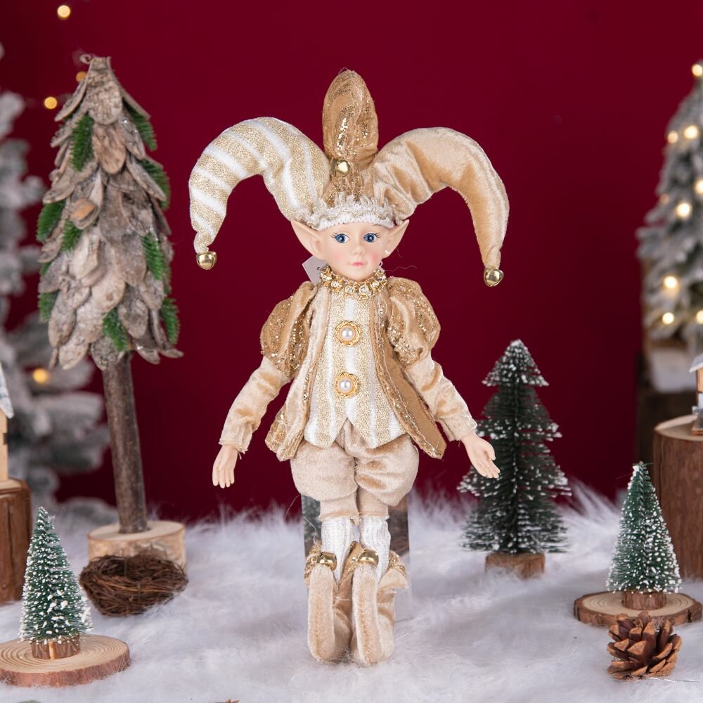 Рождественские эльфы 40 см кукла новогодняя Сидя Cтоя