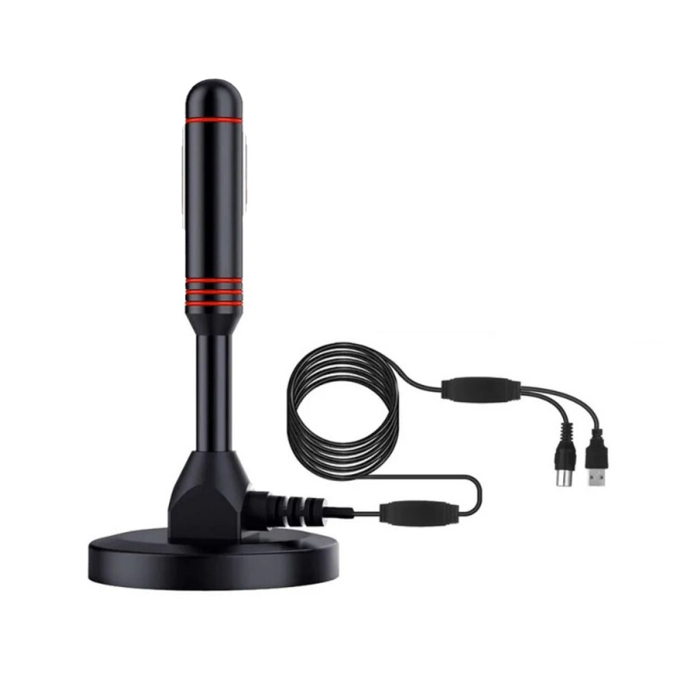 Комплект наружной антенны HD для ТВ, 200 миль, усиленная цифровая антенна для ТВ-приемника DVB-T2 VHF/UHF с магнитным основанием