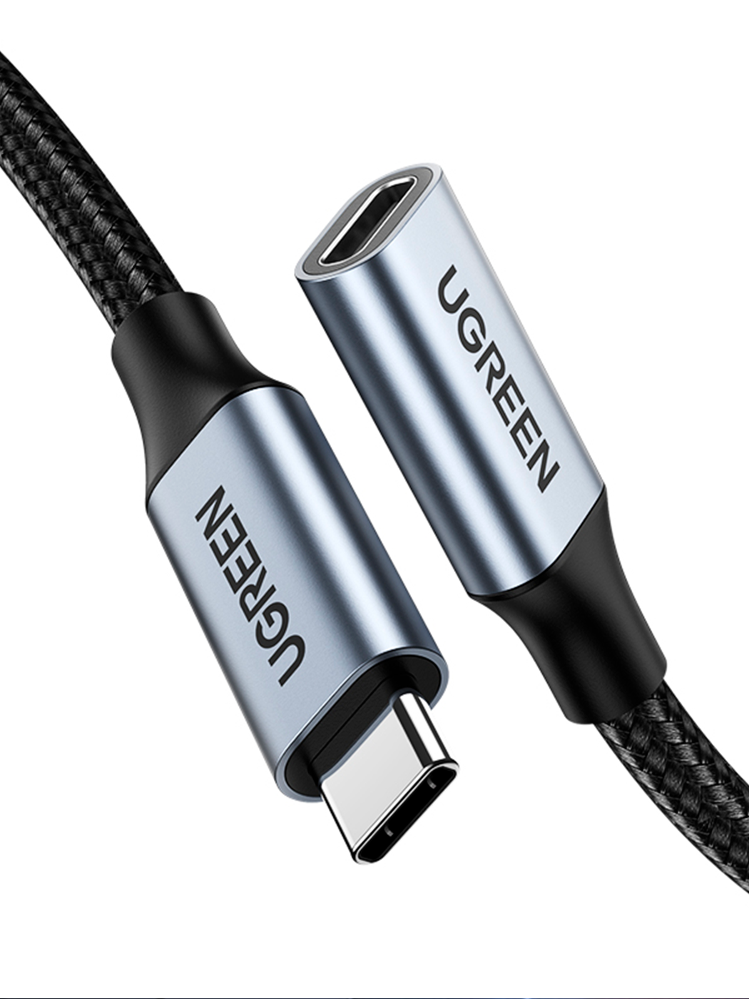 Кабель Ugreen US372 USB-C 3.1 Male - USB-C Female Gen2 удлинитель, 0.5м, цвет черный (80810)
