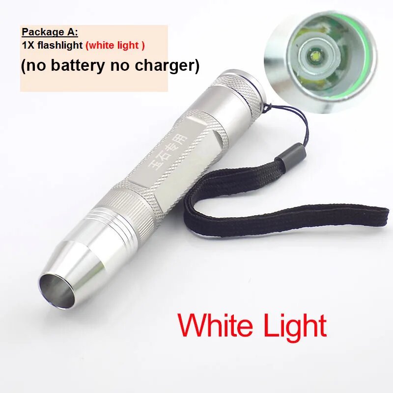 Мощный желтый свет, мини-ювелирные изделия, нефритовые блики, светодиодный фонарик, вспышка, освещение, идентификация обнаружения камня