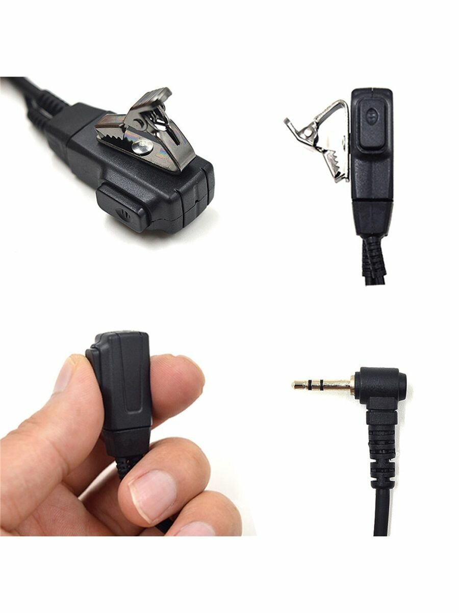 Гарнитура для рации, совместимая с Motorola, 2,5-мм одноконтактная гарнитура с переговорной трубкой и микрофоном PTT для двусторонней радиосвязи