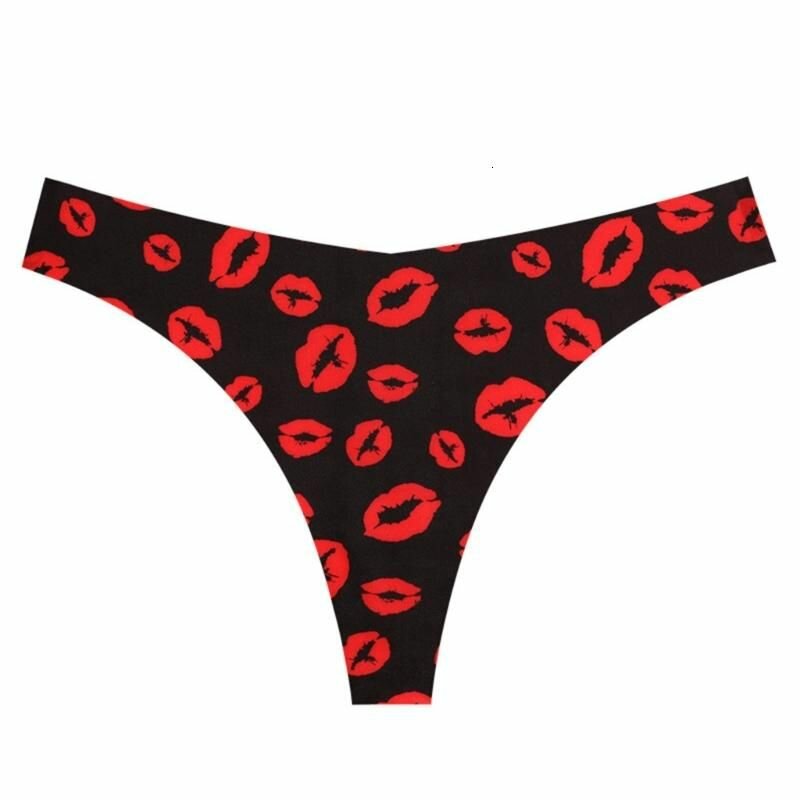 Трусы-стринги с Т-образной спинкой, Черный фон и - M