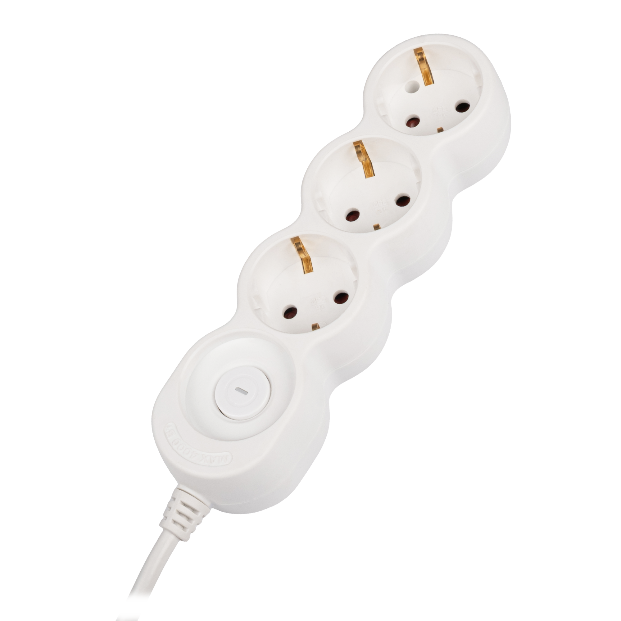 Удлинитель электрический Jazzway EX-03GS-300, 3 розетки, 16 А, 3х1 мм², кабель 3м, заземление, выключатель