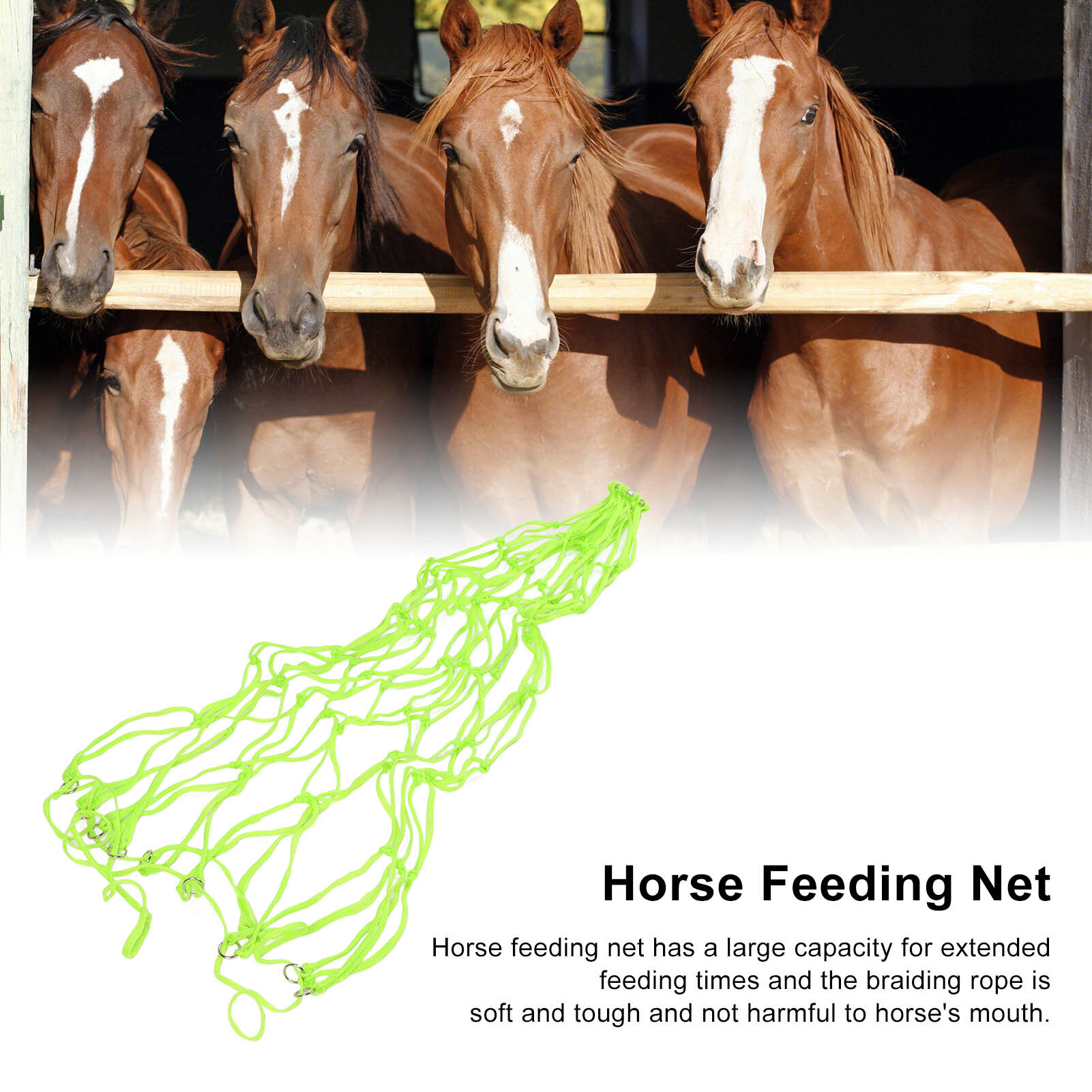 Сетка для сена для лошадей, многофункциональные мешки для сена с медленной подачей большой емкости для кормления лошадей M