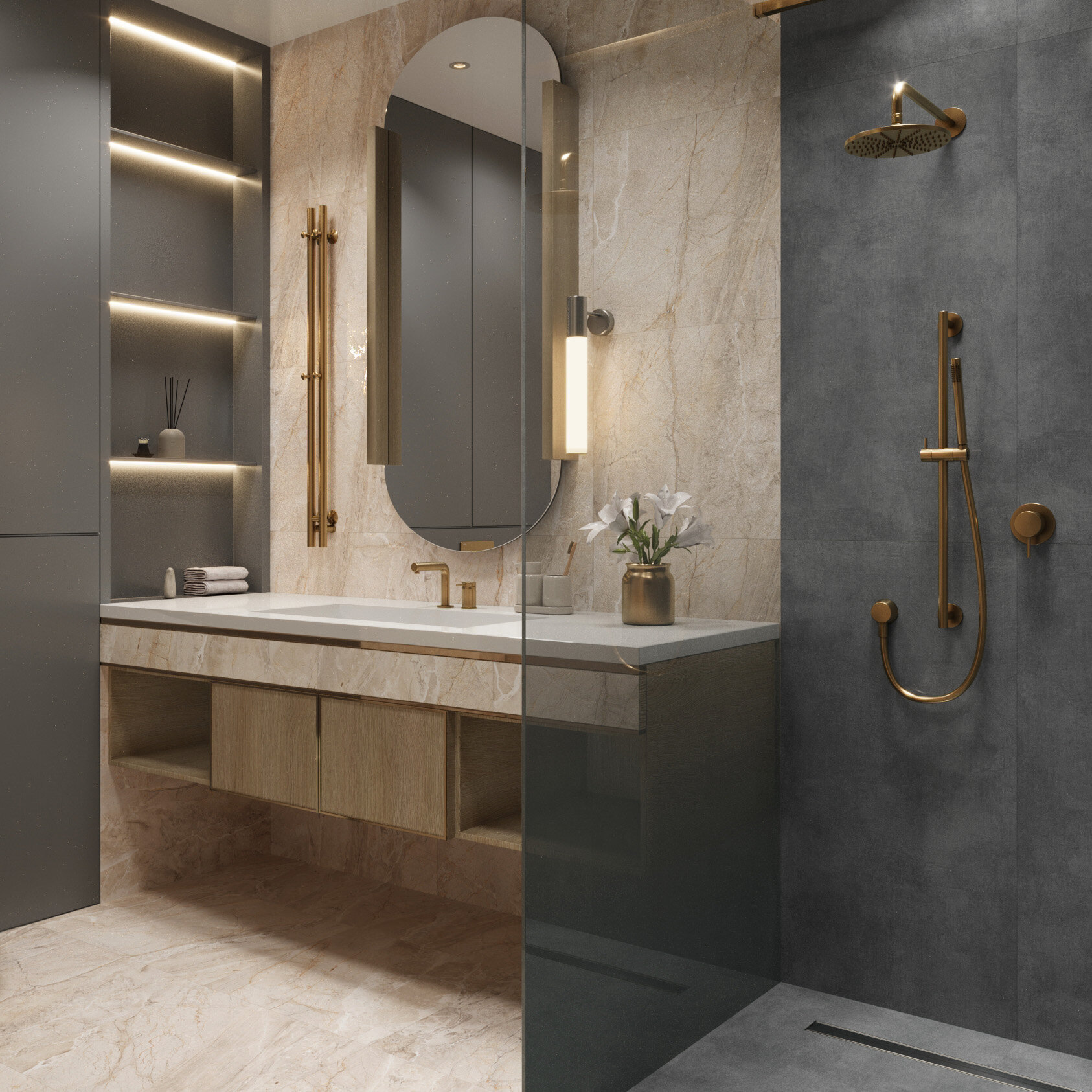 Керамогранит Arcadia Ceramica 1200 × 600 мм MATRIX GRIGIO матовая (цена за 1 плитку 0,72м2)