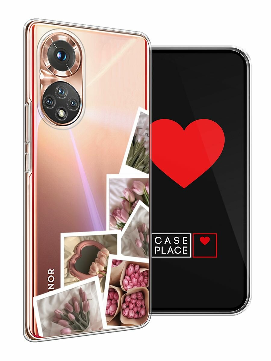 Чехол на Honor 50/Huawei Nova 9 / Хонор 50/Хуавей Нова 9 с принтом "Весенние фото - 8 марта", прозрачный — фото 1