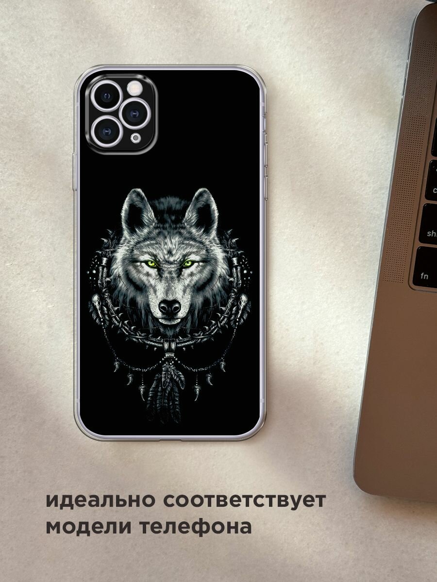 Чехол на Apple iPhone 11 Pro / Айфон 11 Про с принтом "Волк оберег" — фото 1