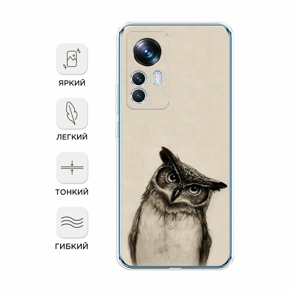 Чехол на Xiaomi 12T/12T Pro / Сяоми 12T/12T Про с принтом "Сова" — фото 1